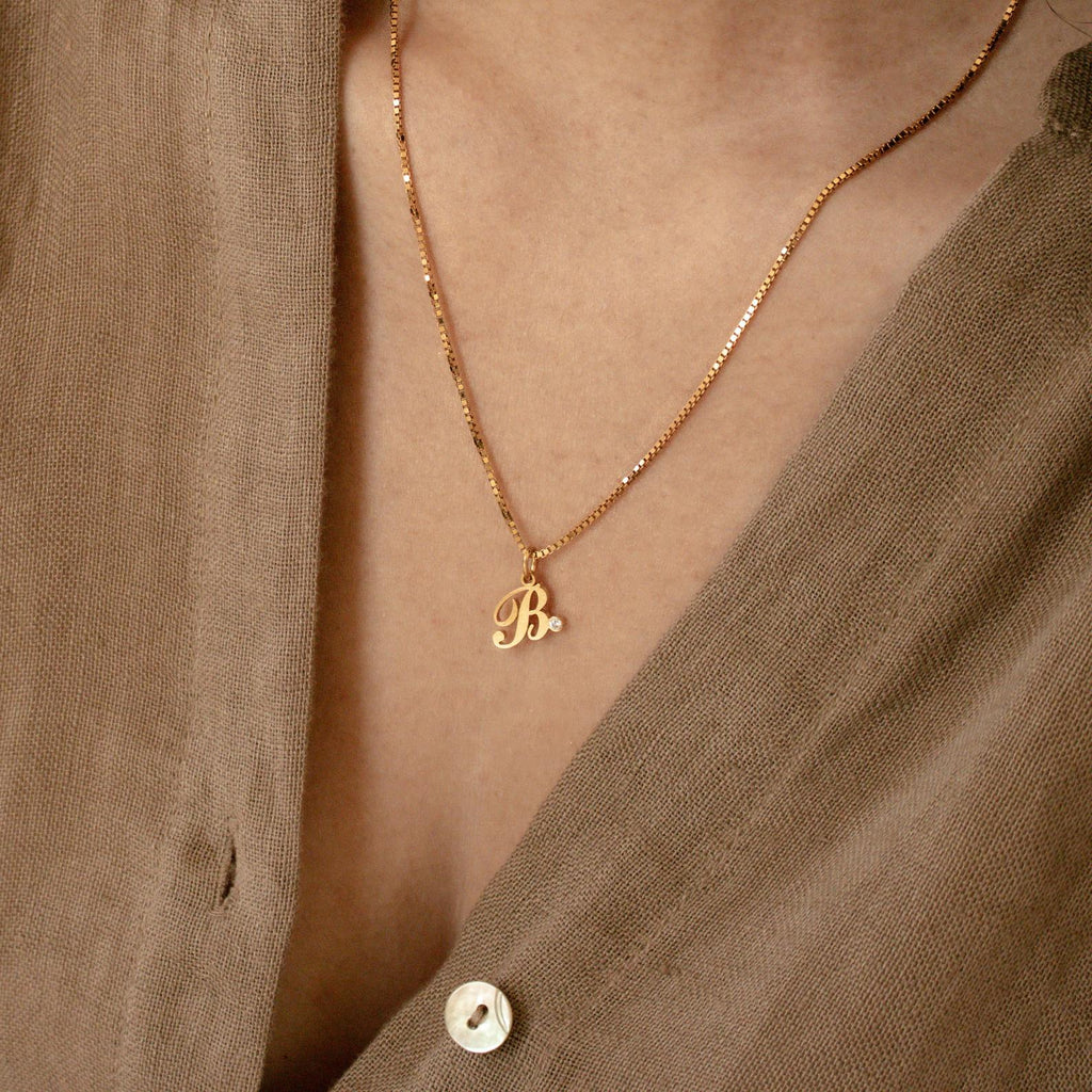 Tiny Initial Necklace – SOULFEEL PAKISTAN- FEEL THE LOVE